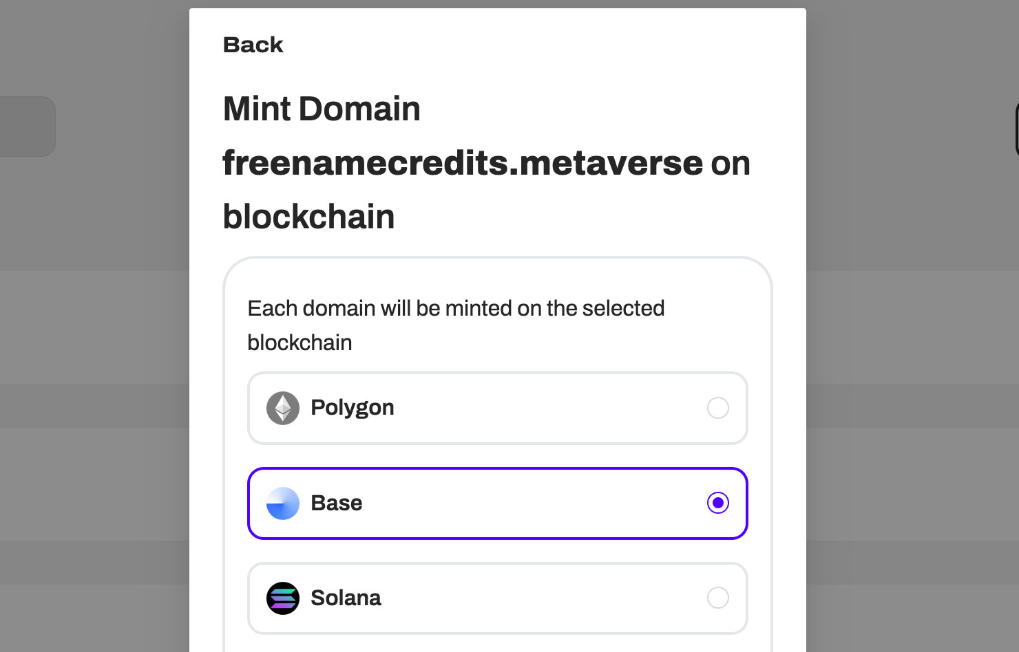 How to Mint a Web3 Domain on Base with Freename